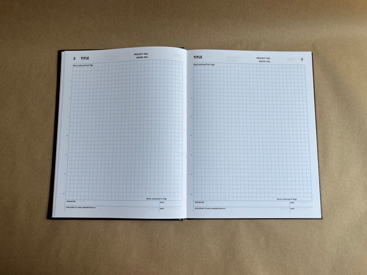 Brown Hardcover Scientific Notebook, 208 grid pages, 8-1/2 x 11” page ...
