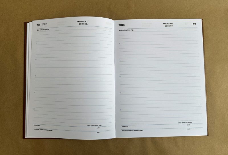 Brown Hardcover Lab Notebook, 208 ruled pages, 8-1/2 x 11” page size ...