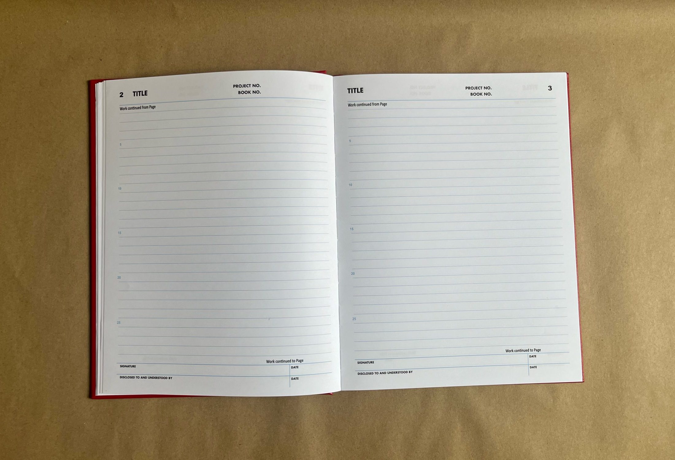 Bright Red Hardcover Laboratory Notebook, 208 ruled 8-1/2 x 11” pages ...