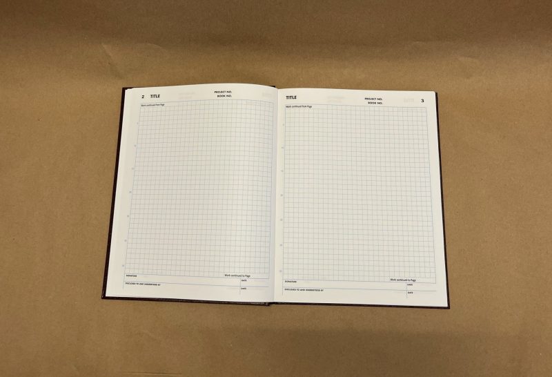 Brown Hardcover Lab Notebook, 208 ruled pages, 8-1/2 x 11” page size ...